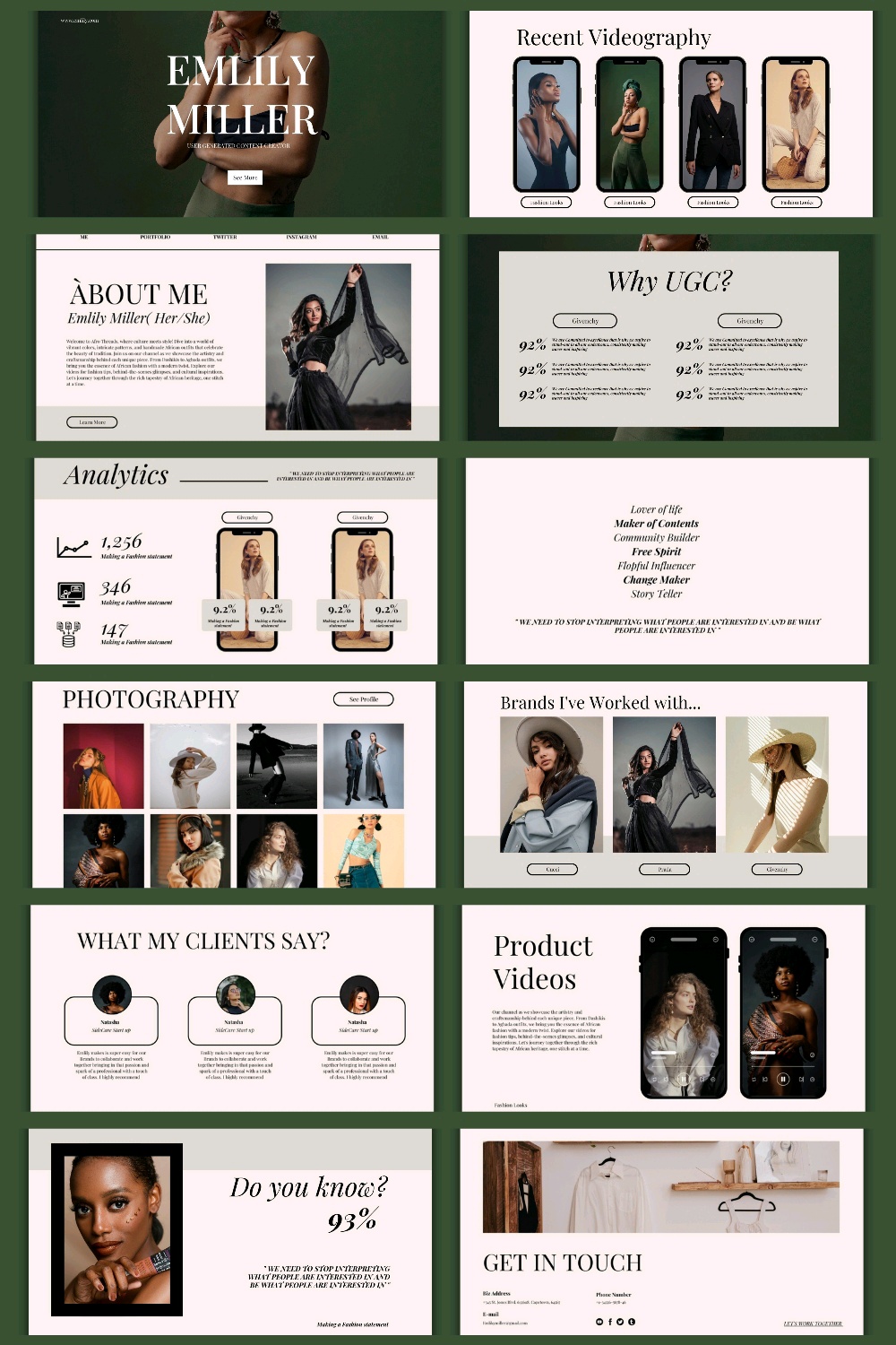 Custom modern Digital Marketing portfolio, Canva digital Bra | Inspire ...