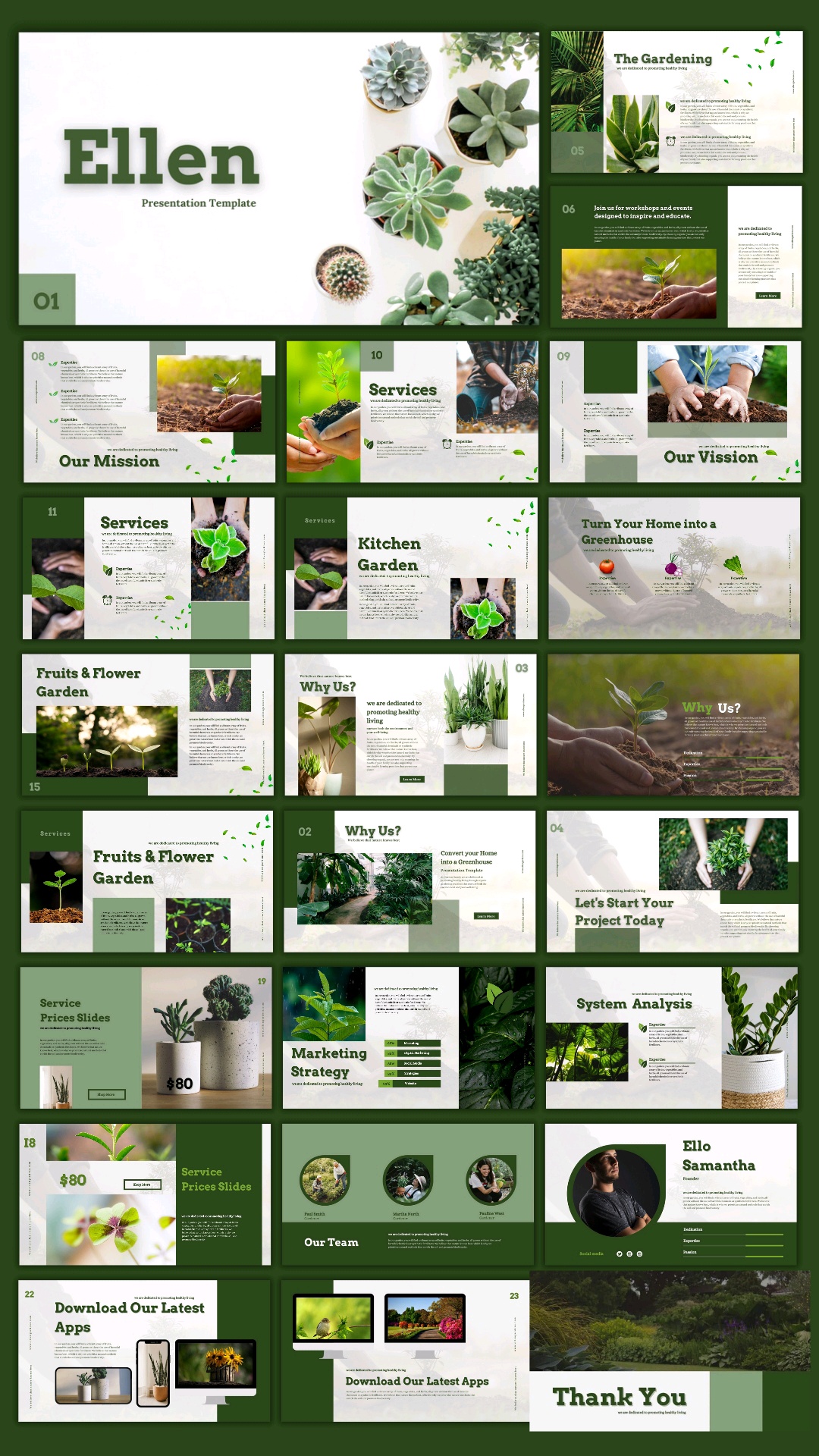 Nature themed branding portfolio design, Canva digital marke | Inspire ...