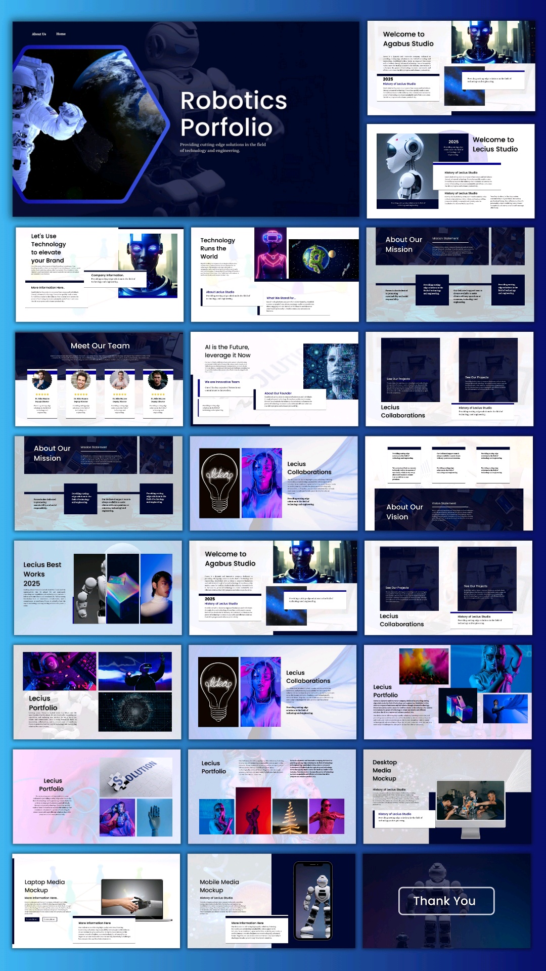 Technology and Robotics ideas presentation template, Canva B | Inspire ...