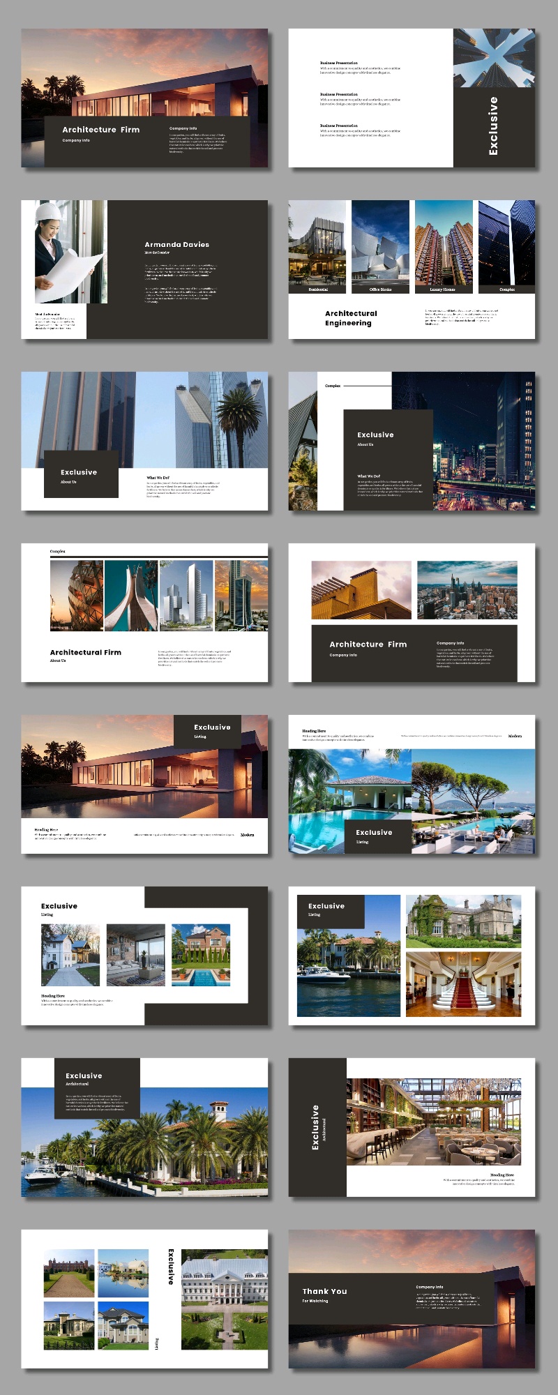 Architecture Firm Presentation Template from CANVA, Business | Inspire ...