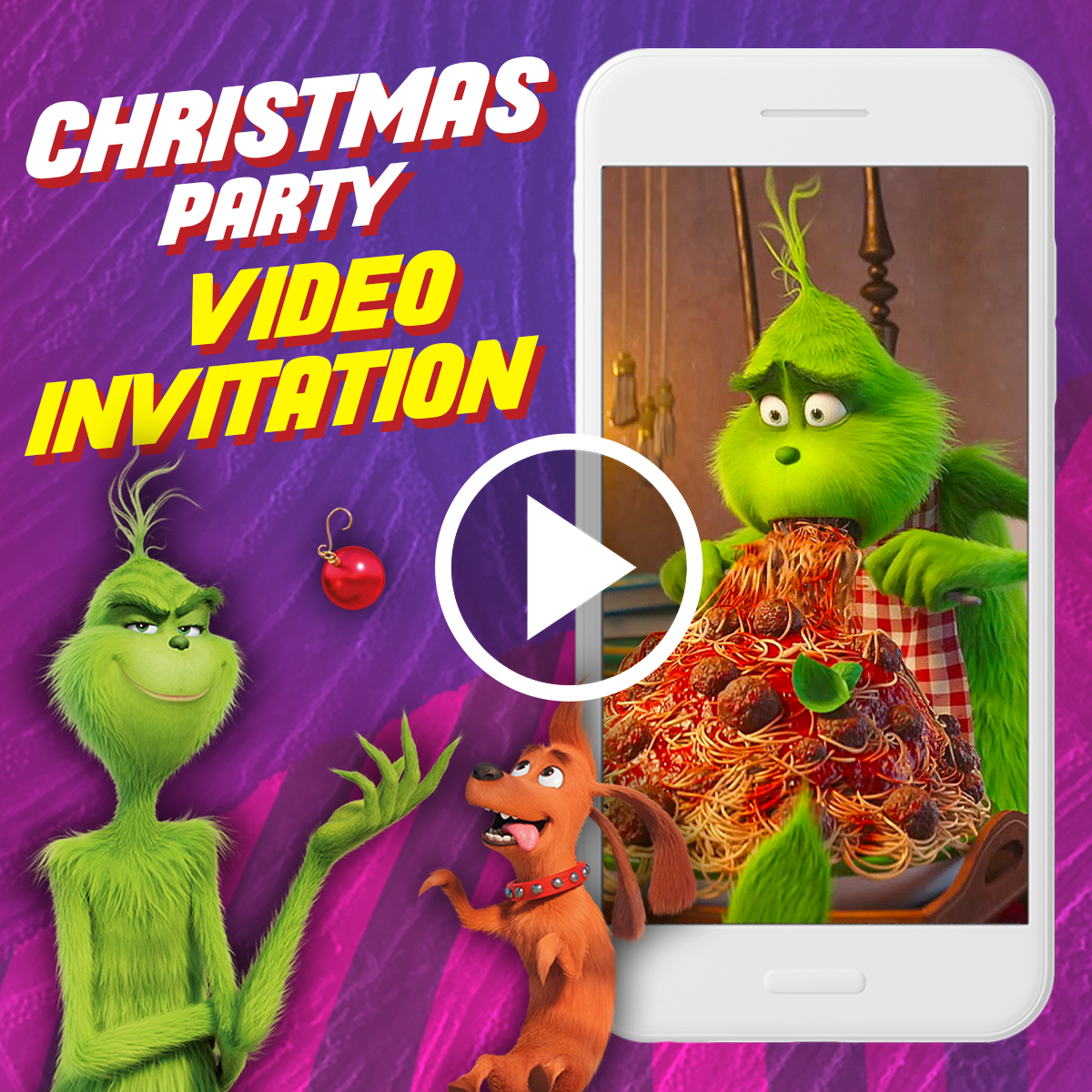 The Grinch Christmas Party Video Invitation,Grinch Birthday - Inspire ...