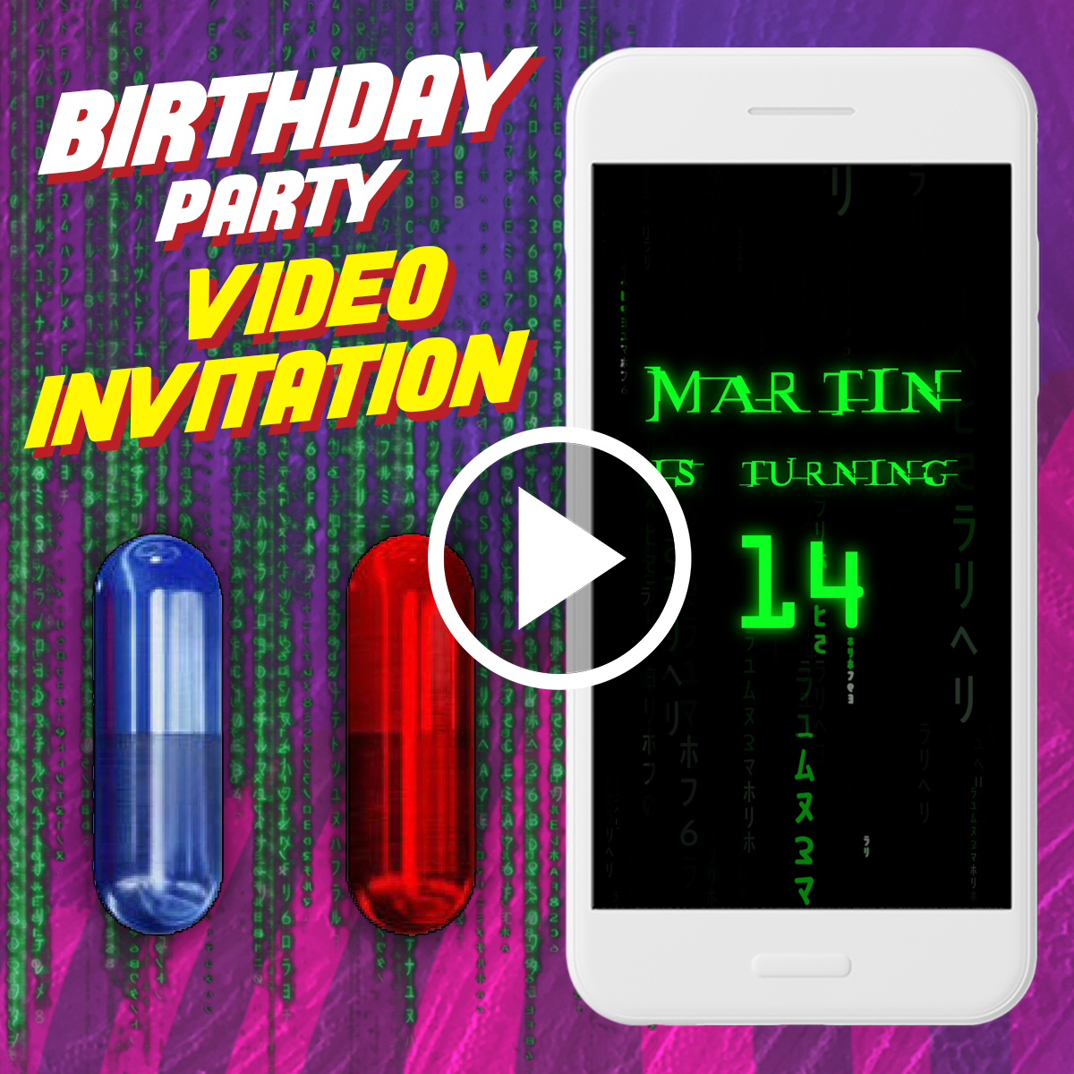 The Matrix Birthday Video Invitation, Animated video Invitat - Inspire ...