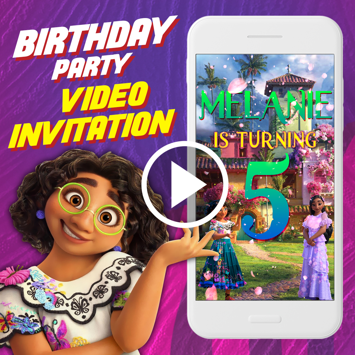 Encanto Birthday Party Video Invitation, Encanto Animated In | Inspire ...