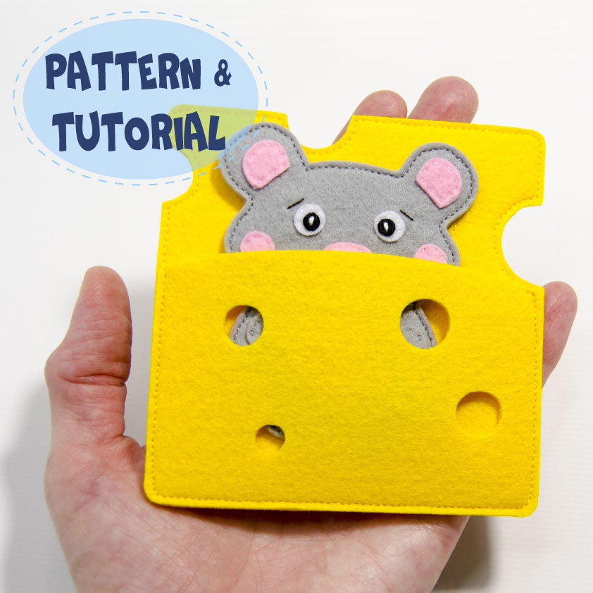 Mouse in Cheese house, PDF Pattern and Tutorial, SVG file - Inspire Uplift