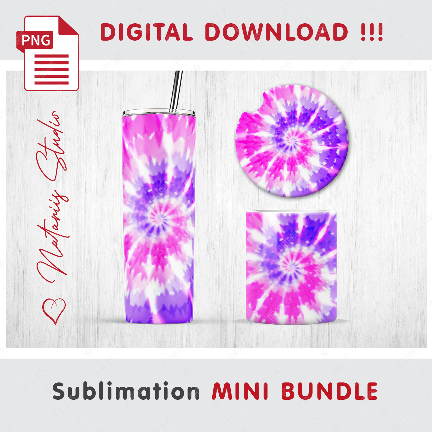 TIE DYE Mini BUNDLE - Sublimation designs. - Inspire Uplift