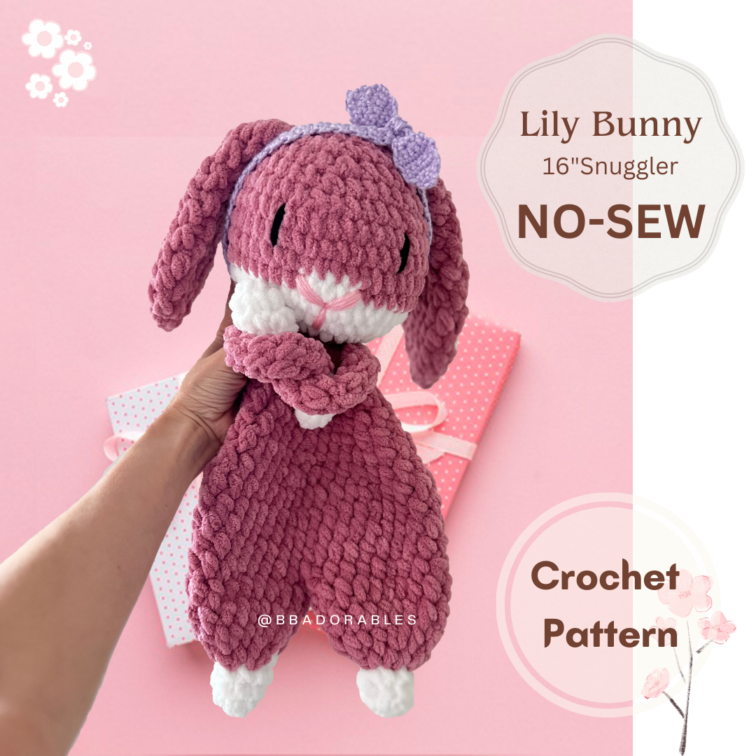 No-Sew Lily Bunny Snuggler Crochet PATTERN || Bunny Amigurum - Inspire ...