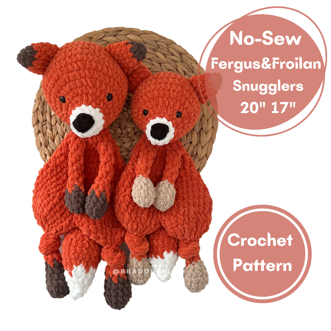No-Sew Fergus&Froilan Foxes Snugglers Bundle Crochet PATTERN | Inspire ...