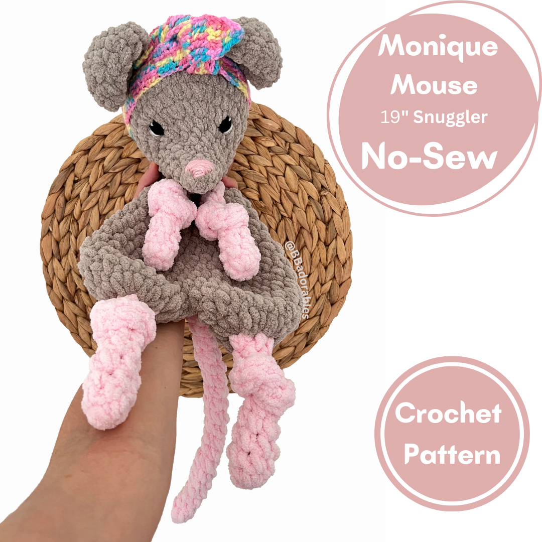 No-Sew Monique Mouse Snuggler Crochet PATTERN | Inspire Uplift