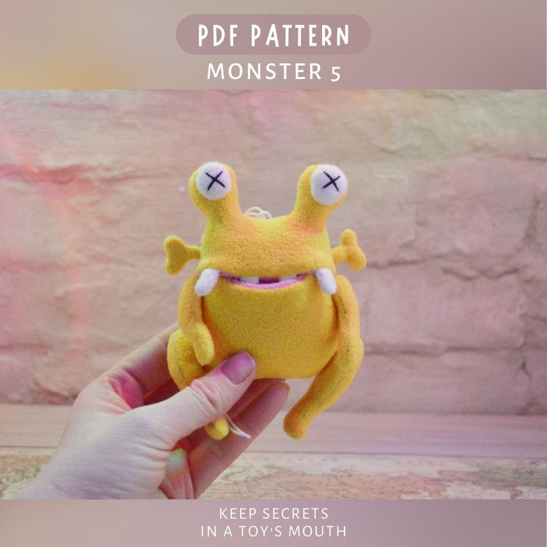 Digital Download - Monster 5 PDF pattern for sewing a DIY to | Inspire ...