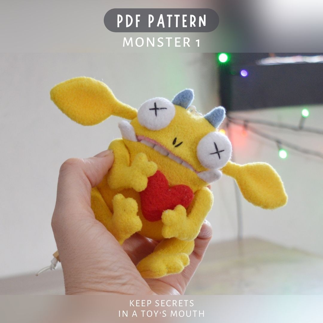 PDF Monster pattern and step-by-step guide to making. | Inspire Uplift