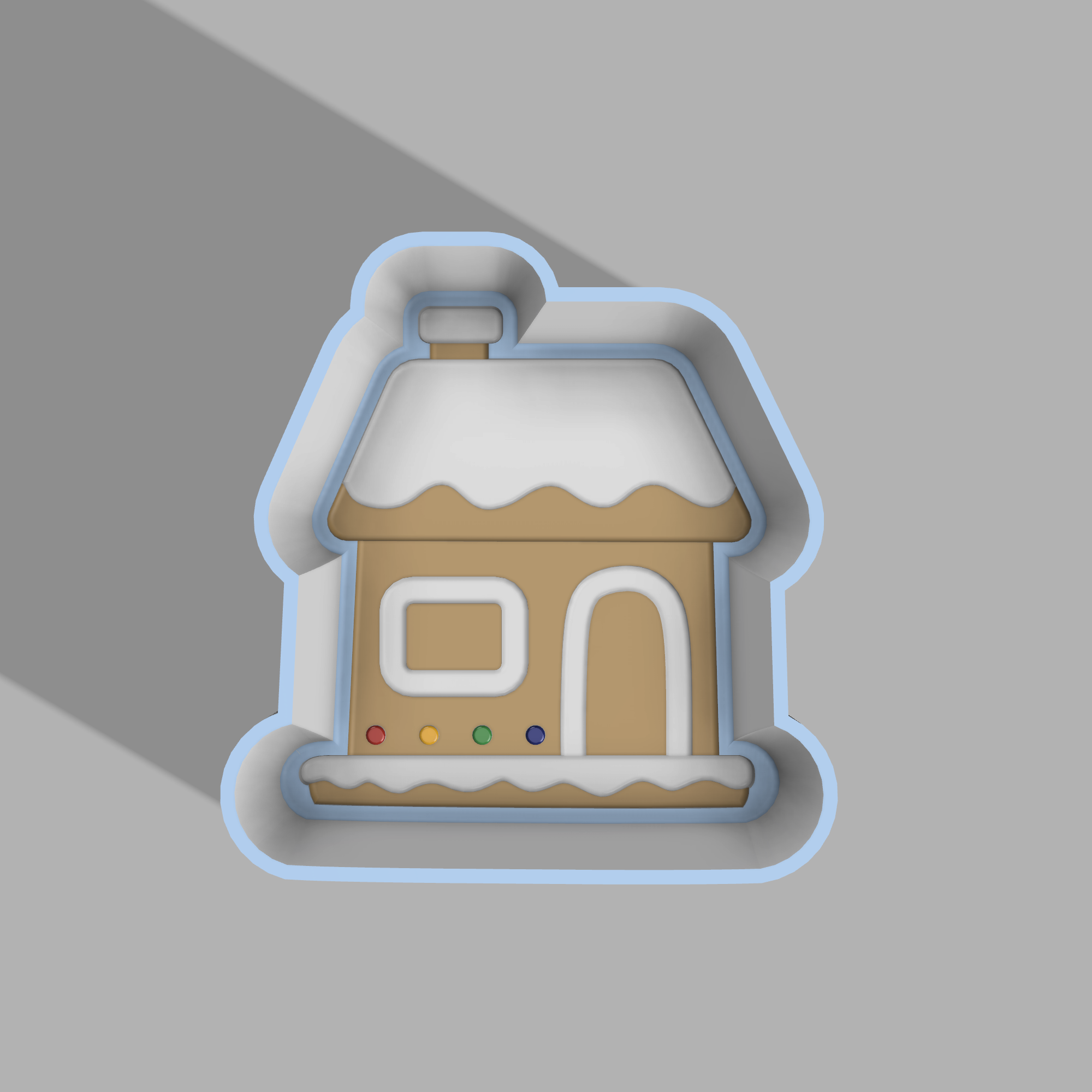 GINGERBREAD HOUSE BATH BOMB MOLD STL FILE for 3D Printing | Inspire Uplift