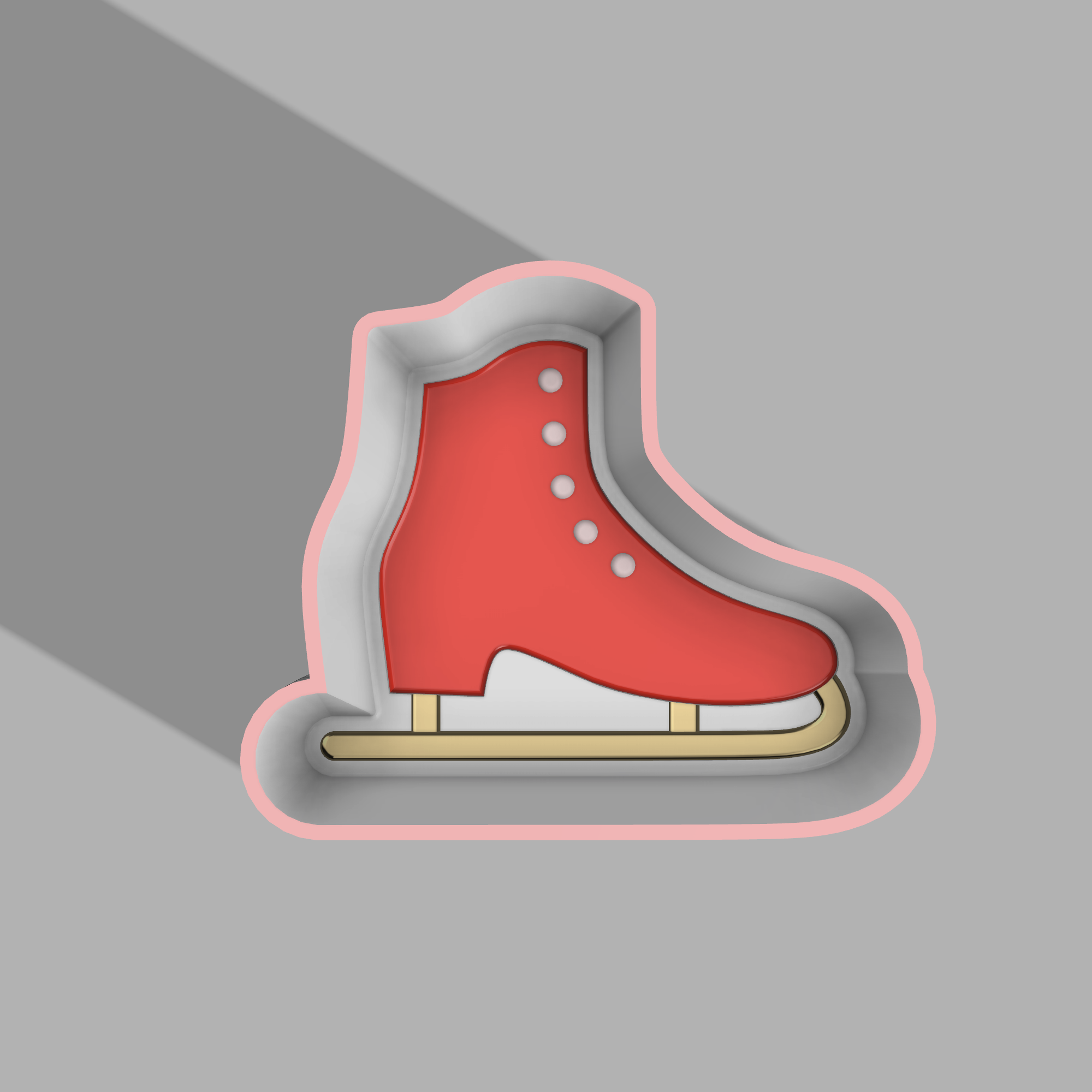 ICE SKATE BATH BOMB MOLD STL FILE for 3D Printing | Inspire Uplift