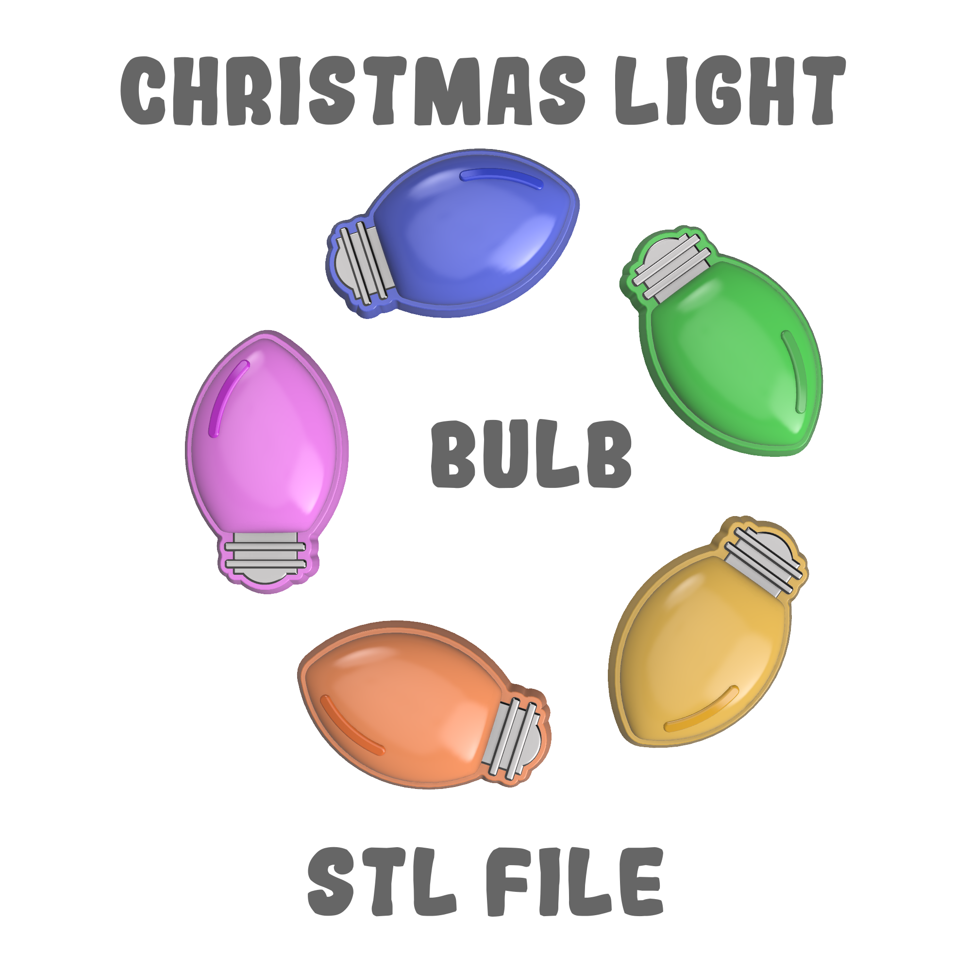 Christmas Light Bulb Svg | Inspire Uplift