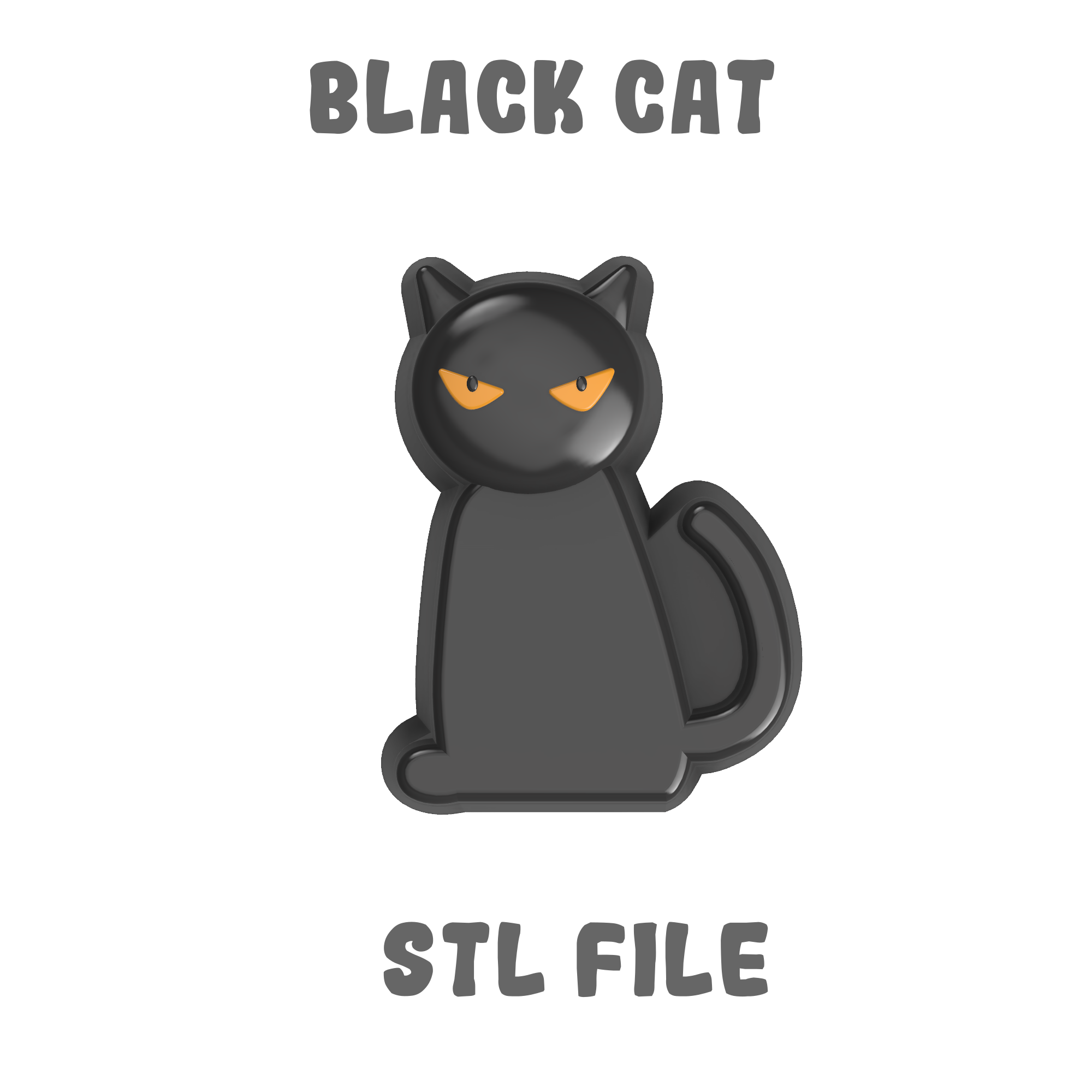 Black cat STL file | Inspire Uplift