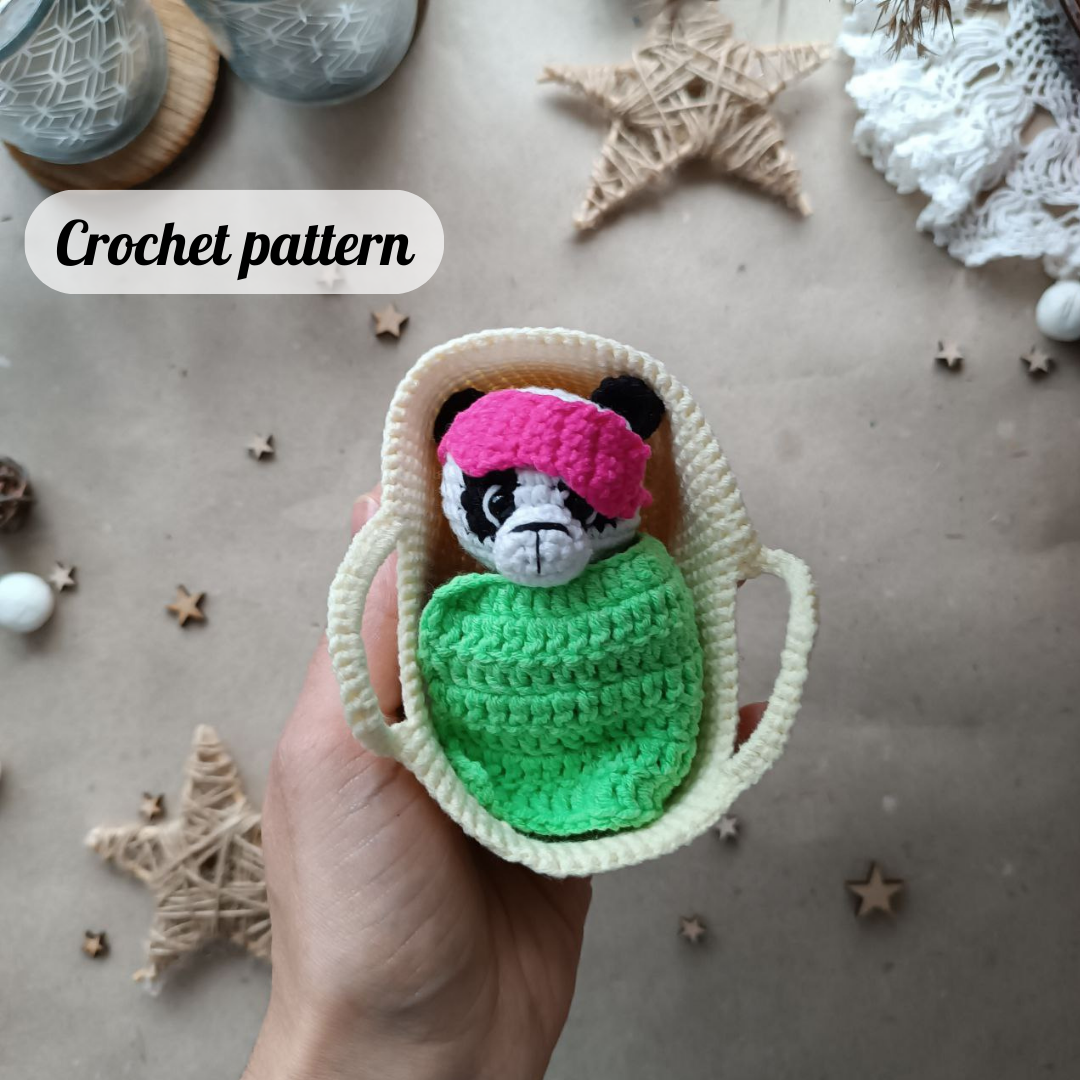 Crochet pattern miniature panda | Inspire Uplift