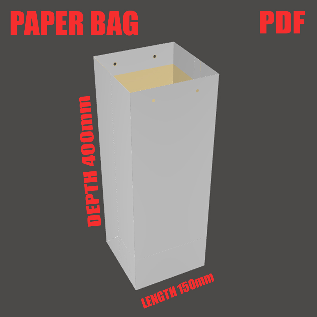 Sample Paper bag, length-150mm, depth-400mm, PDF file.paperc | Inspire ...