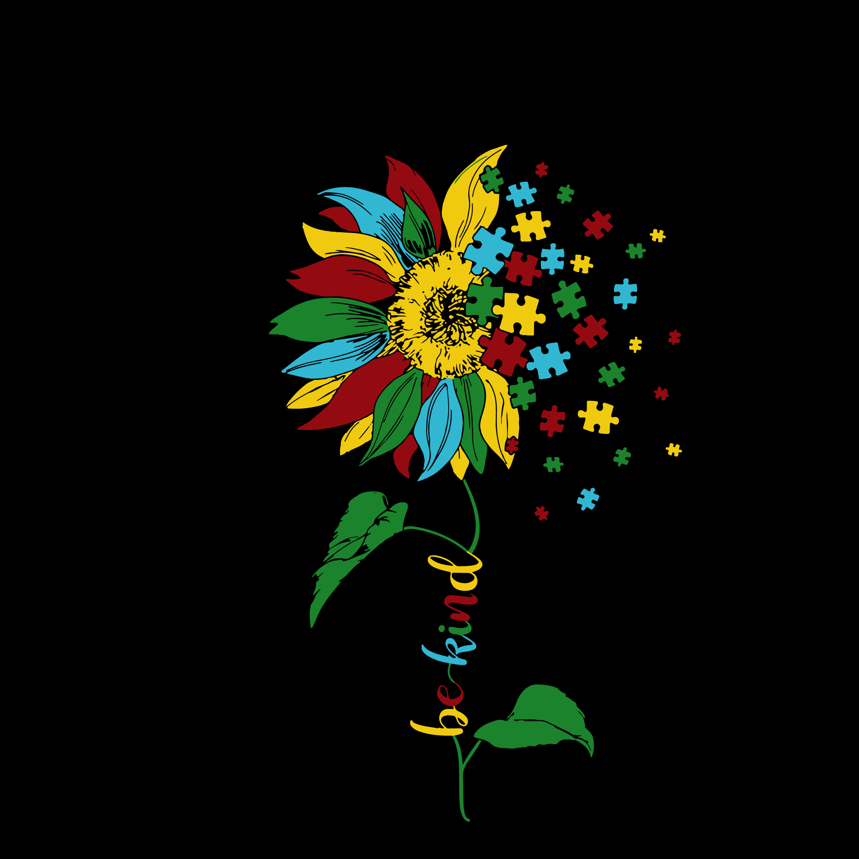 Be Kind Autism Sunflower Svg, Autism Svg, Awareness Svg, Aut | Inspire ...