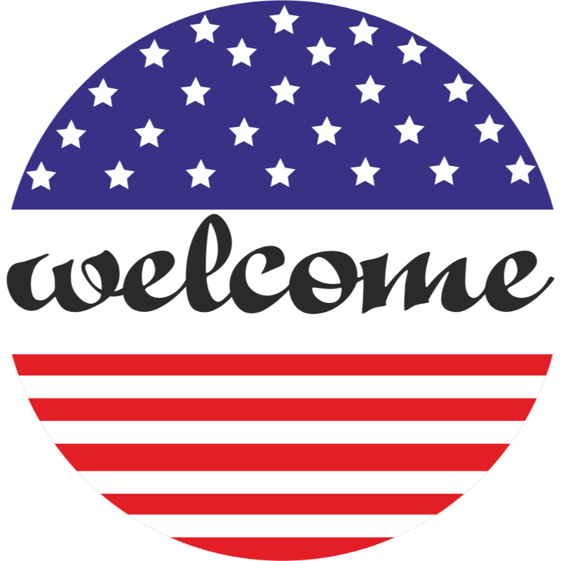 Welcome American Flag Svg, 4th of July Svg, Happy 4th of Jul | Inspire ...