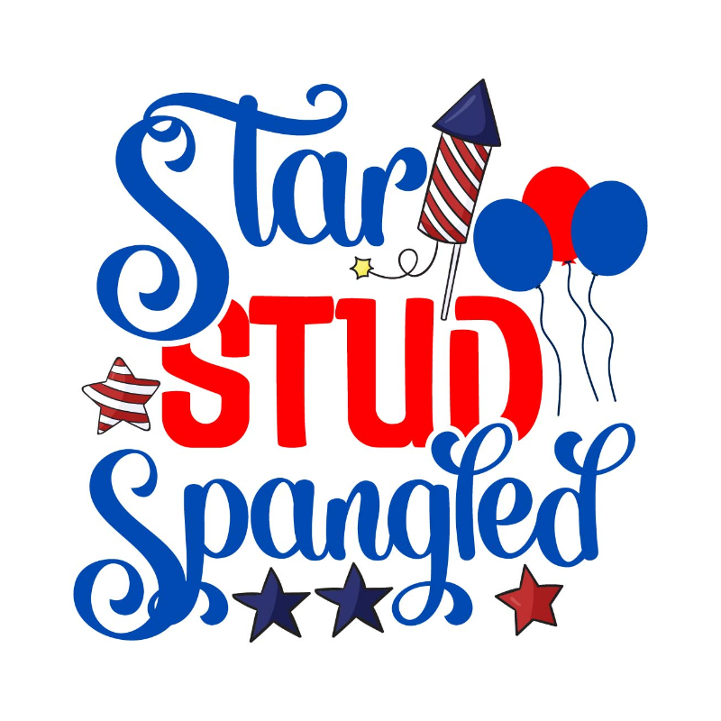Star Stud Spangled Svg, 4th of July Svg, Happy 4th Of July S | Inspire ...