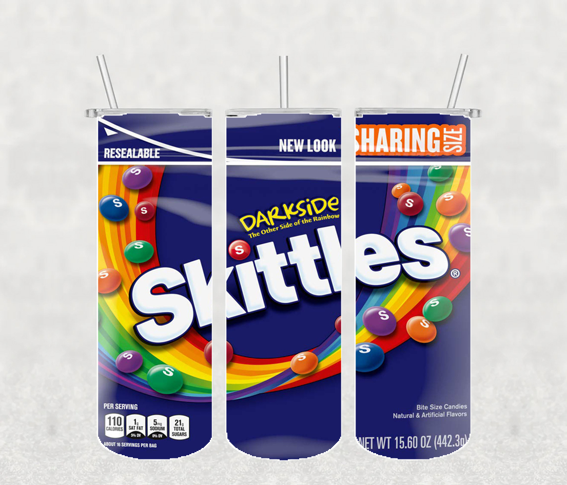 Skittles Darkside Tumbler Wrap PNG, Candy Tumbler Png, Tumbl | Inspire ...