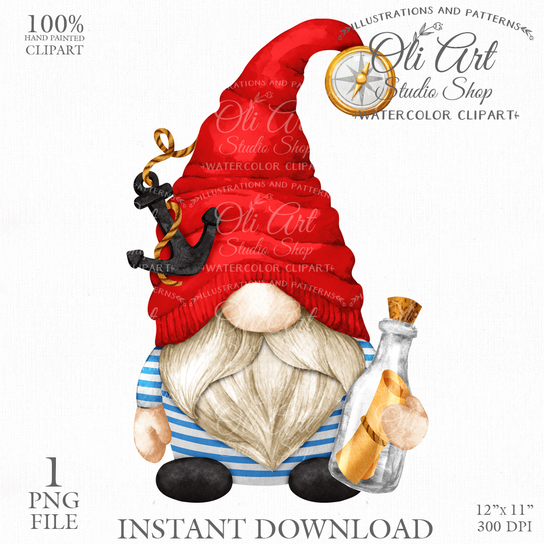 Gnome Sailor Clip Art. Compass. Anchor. Gnome Images. Gnome - Inspire ...