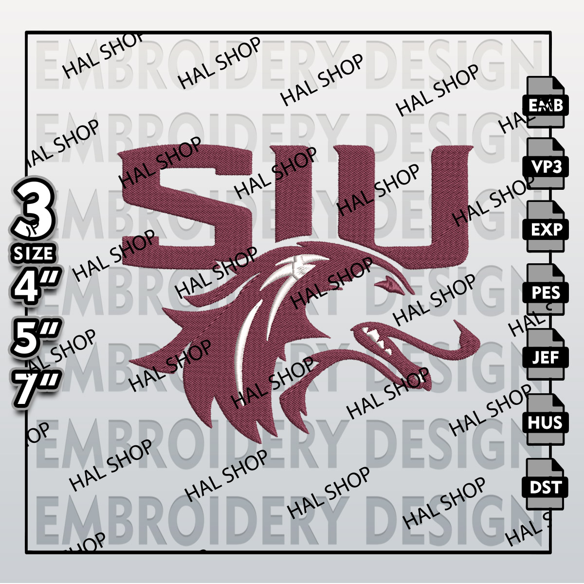 Southern Illinois Salukis Embroidery Designs, NCAA Logo Embr | Inspire ...