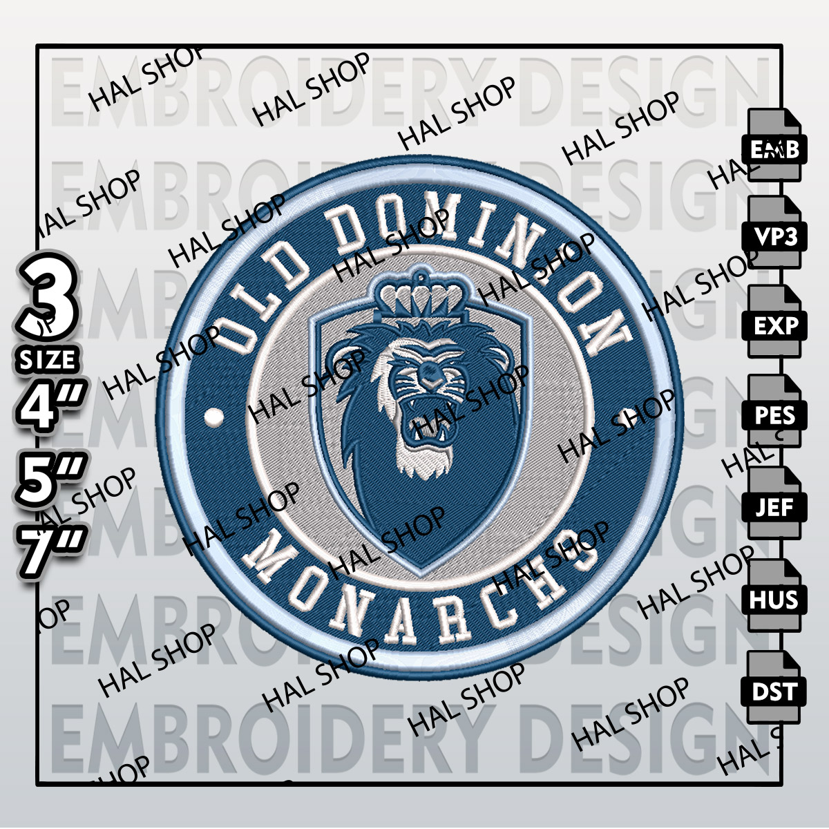 NCAA Old Dominion Monarchs Embroidery Designs, NCAA Logo Emb | Inspire ...