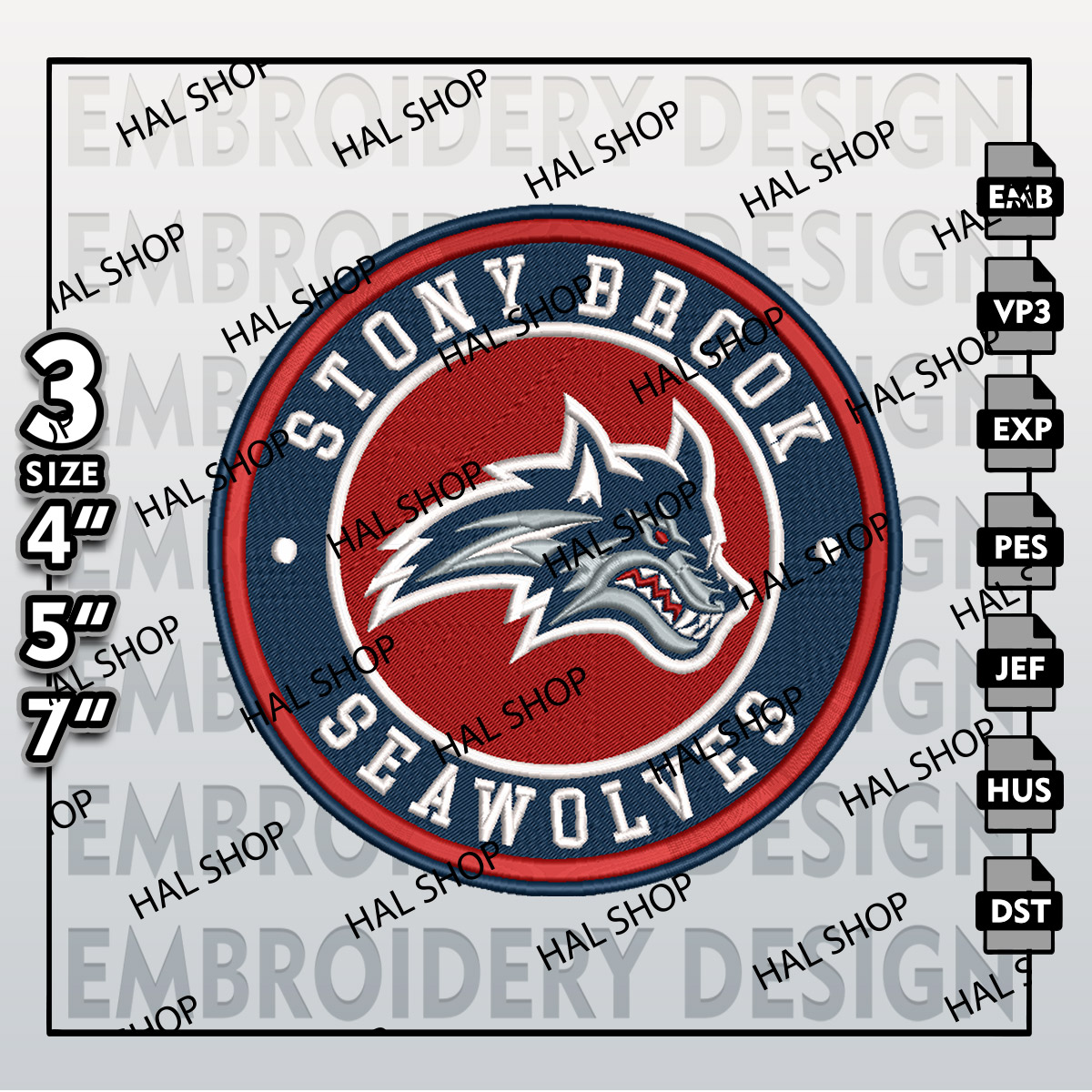 NCAA Stony Brook Seawolves Embroidery Designs, NCAA Logo Emb | Inspire ...