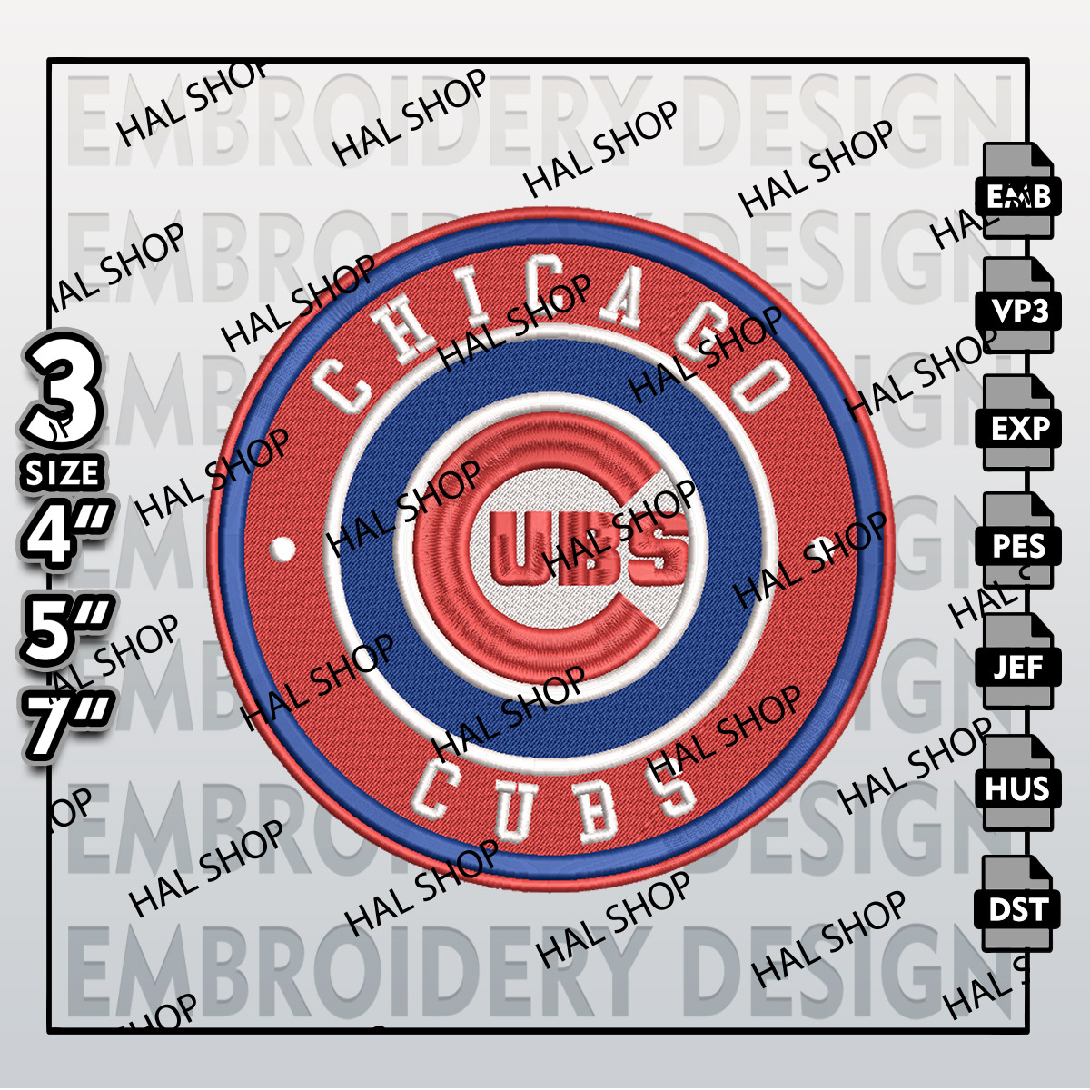 MLB Chicago Cubs Embroidery Designs, MLB Logo Embroidery Fil | Inspire ...