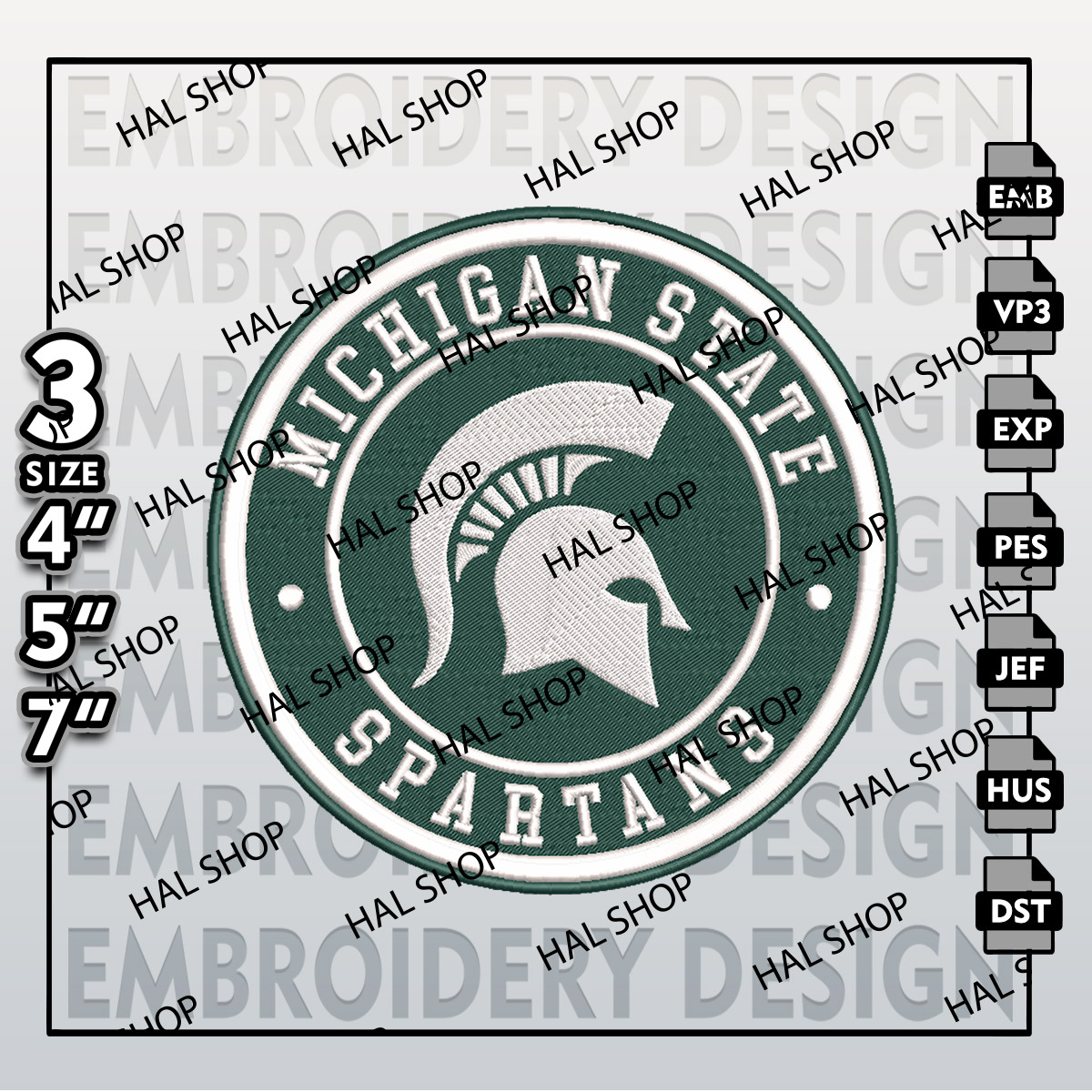 NCAA Michigan State Spartans Embroidery Designs, NCAA Logo E | Inspire ...