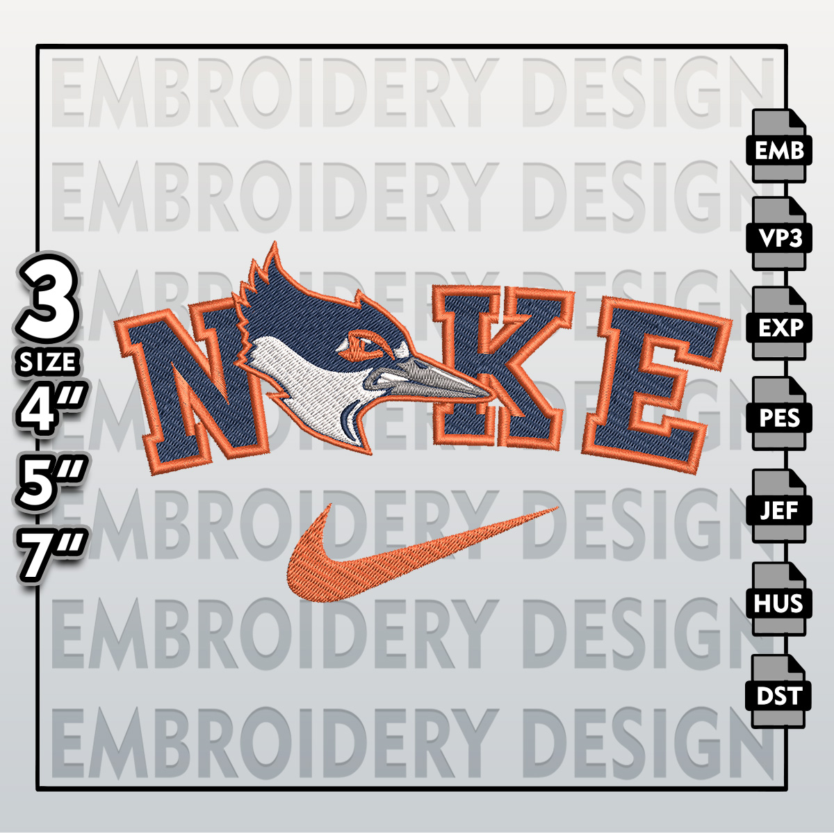 Nike Illinois Fighting Illini Embroidery Designs, NCAA Fight - Inspire ...