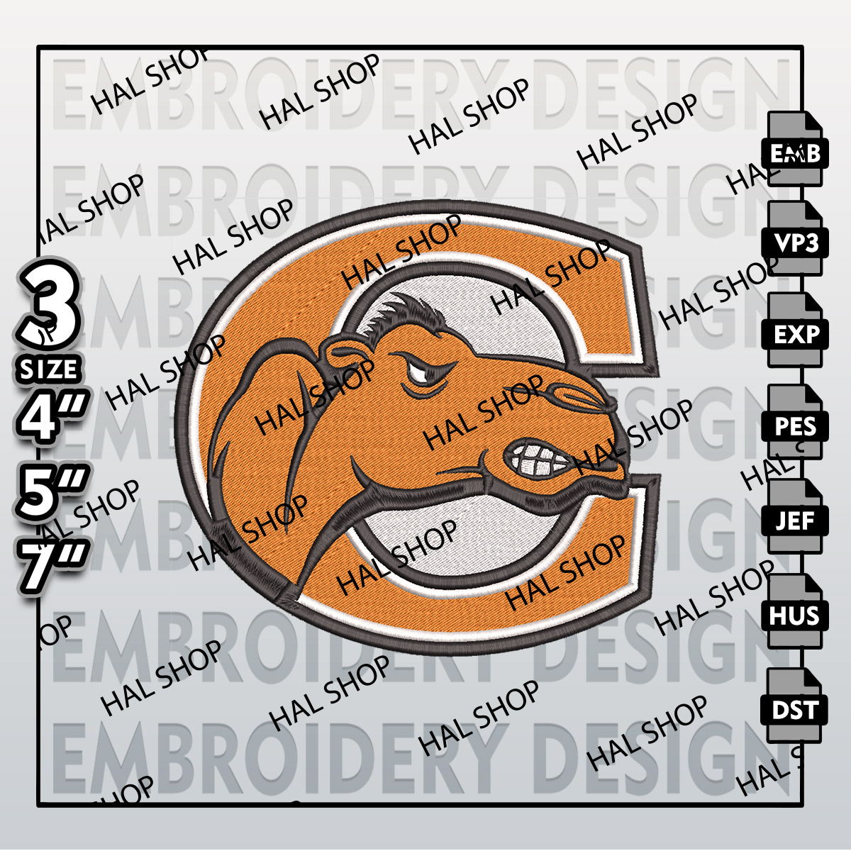 NCAA Campbell Fighting Camels Embroidery Designs, NCAA Logo | Inspire ...