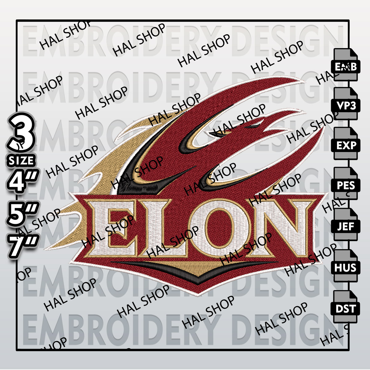 Elon Phoenix Embroidery Designs, NCAA Logo Embroidery Files, | Inspire ...