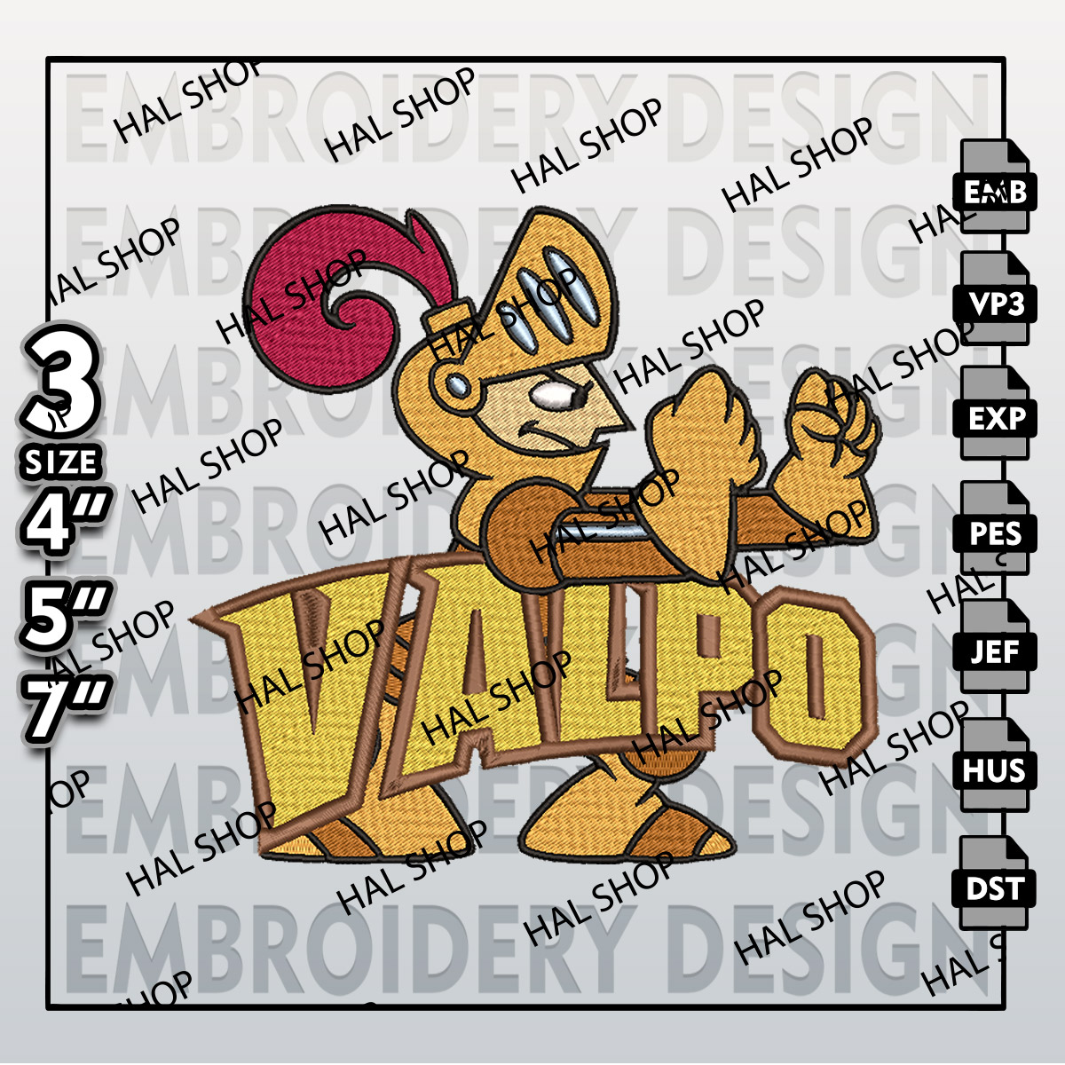NCAA Valparaiso Beacons Logo Embroidery Design, Machine Embr | Inspire ...