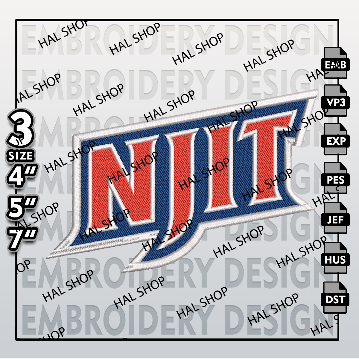 NCAA NJIT Highlanders Logo Embroidery Design, Machine Embroi | Inspire Uplift
