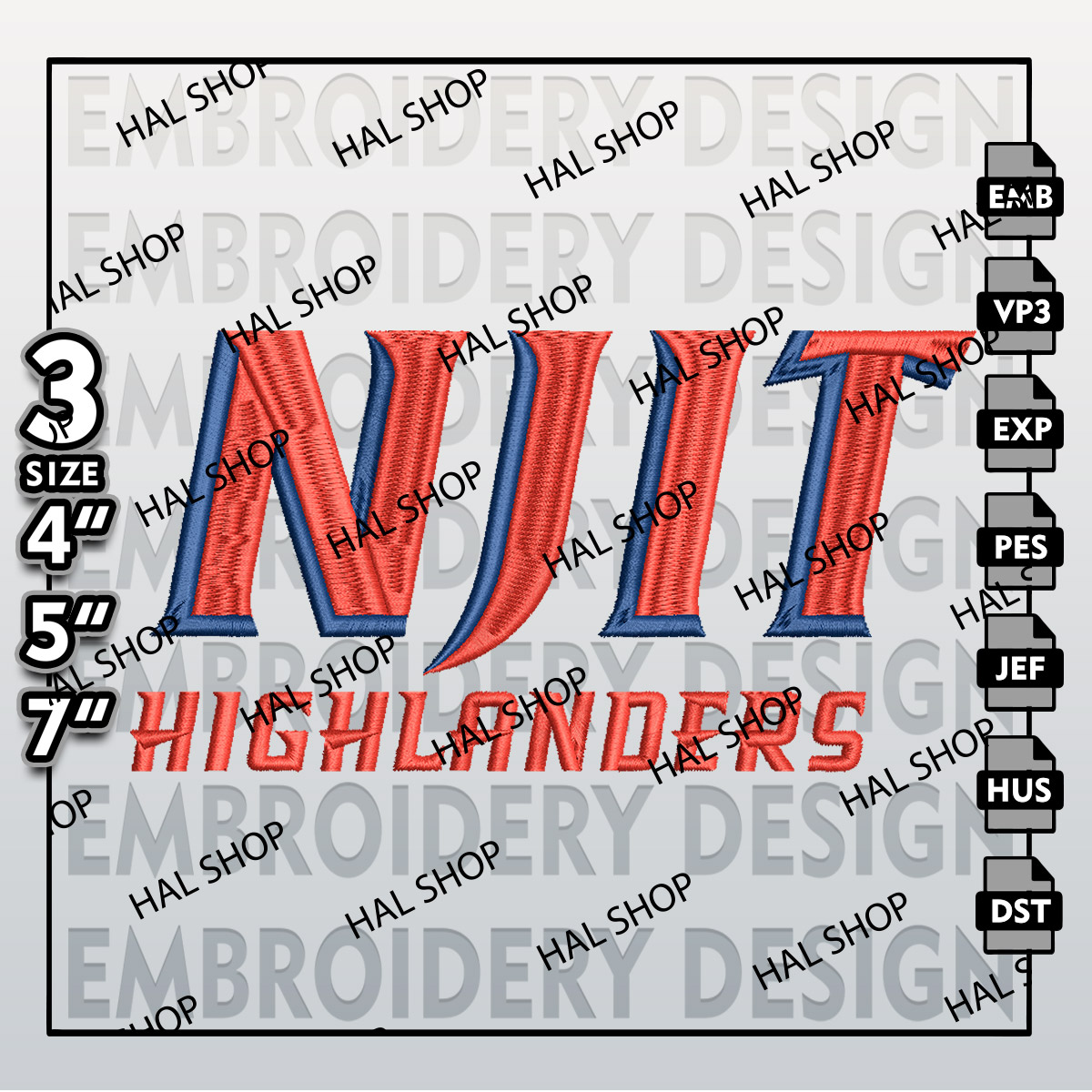 NCAA NJIT Highlanders Logo Embroidery Design, Machine Embroi | Inspire ...