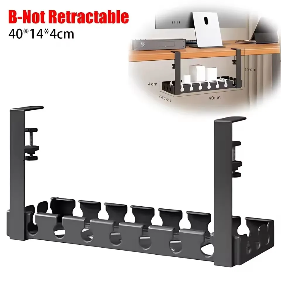 Under Desk Cable Management Tray Retractable Wire Organizer | Inspire ...