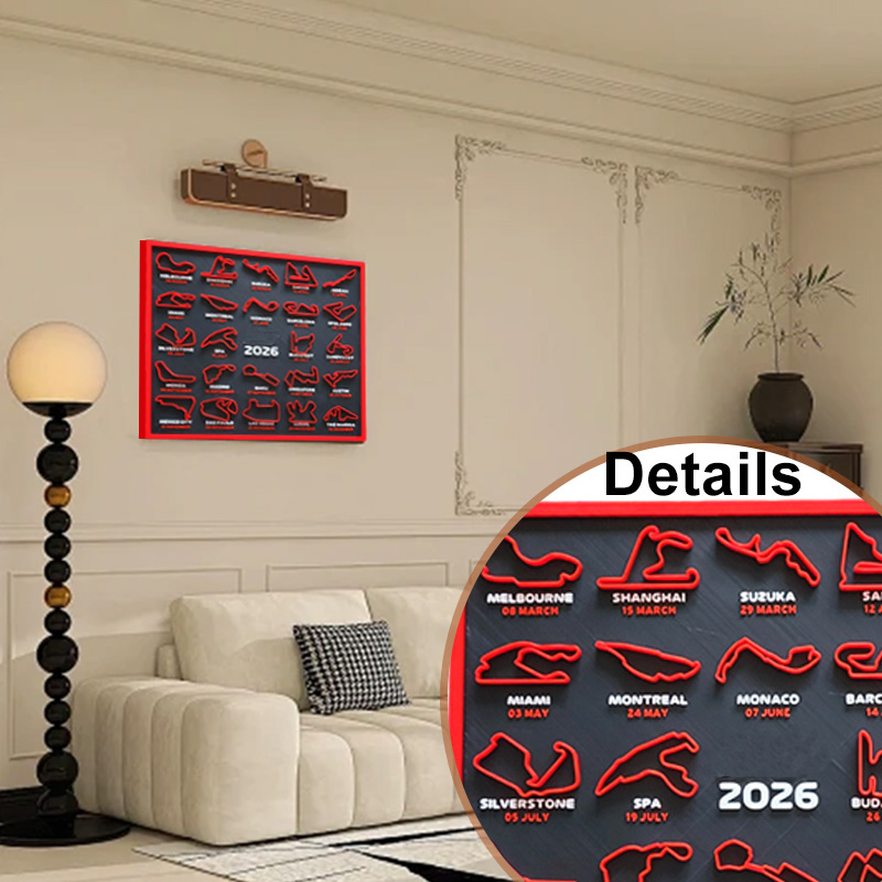 Racing Map Poster Print Home Living Room Decor | Inspire Uplift