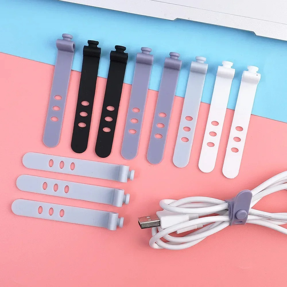 Reusable Cable Ties Winder Silicone USB Cord Organizer | Inspire Uplift