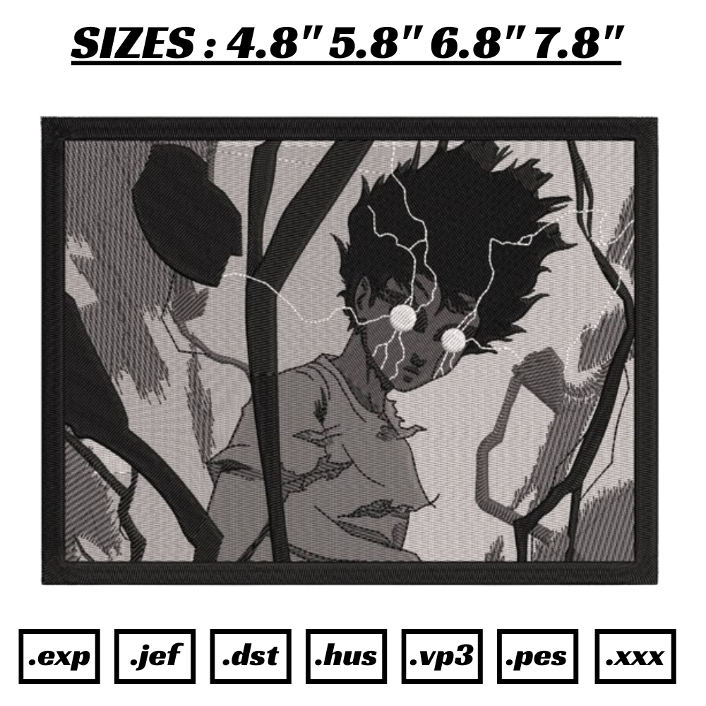 Mob Psycho 100 Embroidery Design File / Shigeo Kageyama Anim | Inspire ...