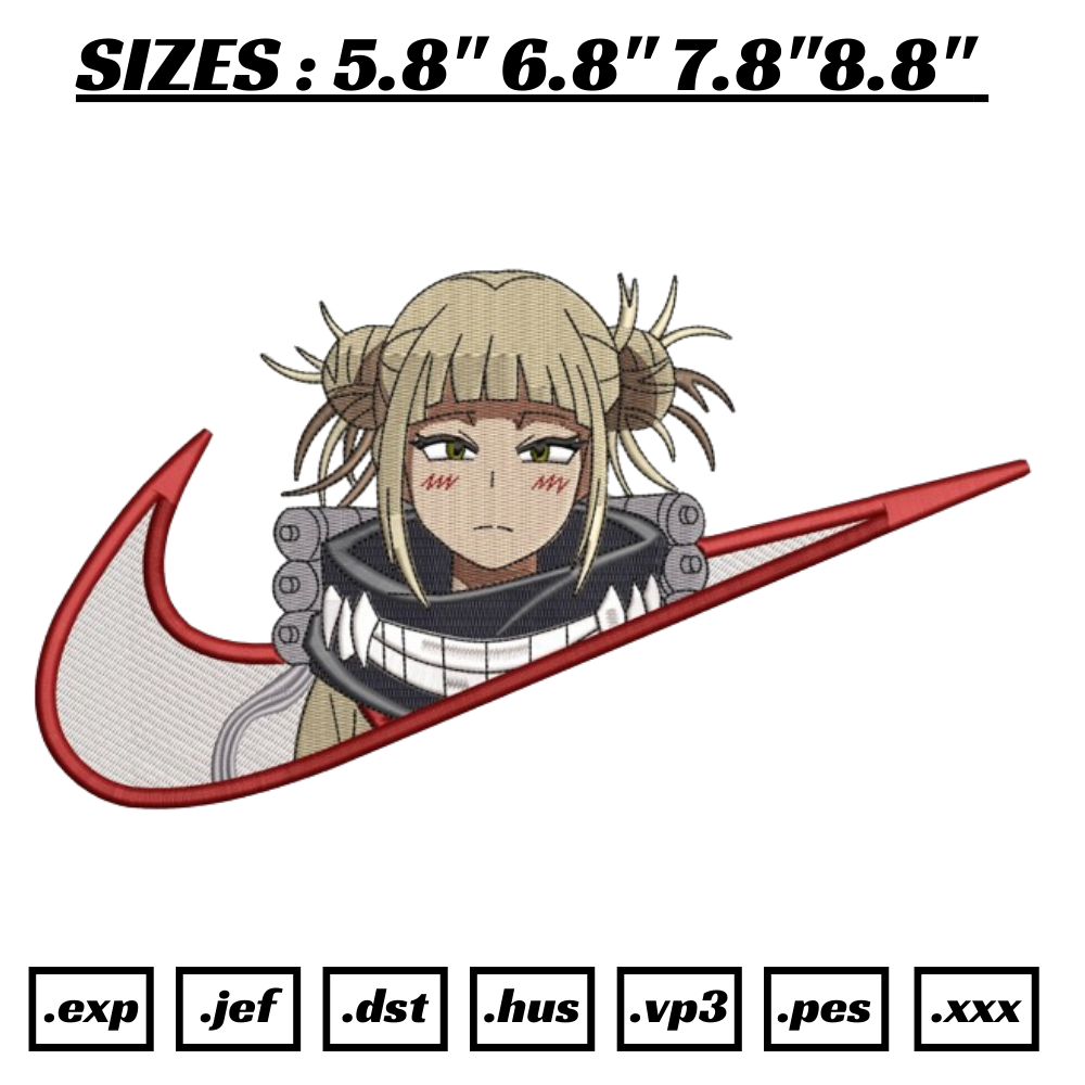 Himiko Toga Embroidery Design File, My Hero Academia Anime E | Inspire ...