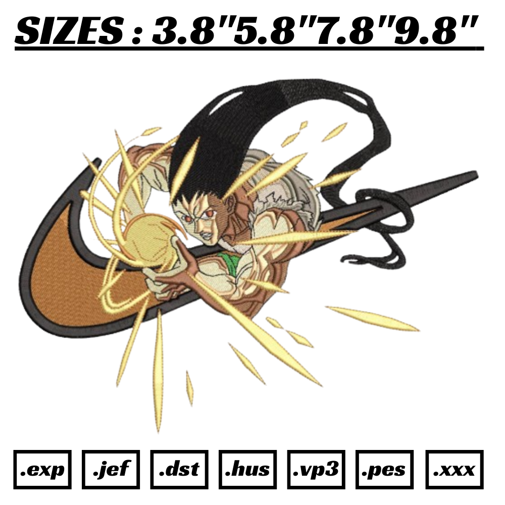 Freecss Gon Embroidery Design File, Hunter x Hunter Anime Em | Inspire ...