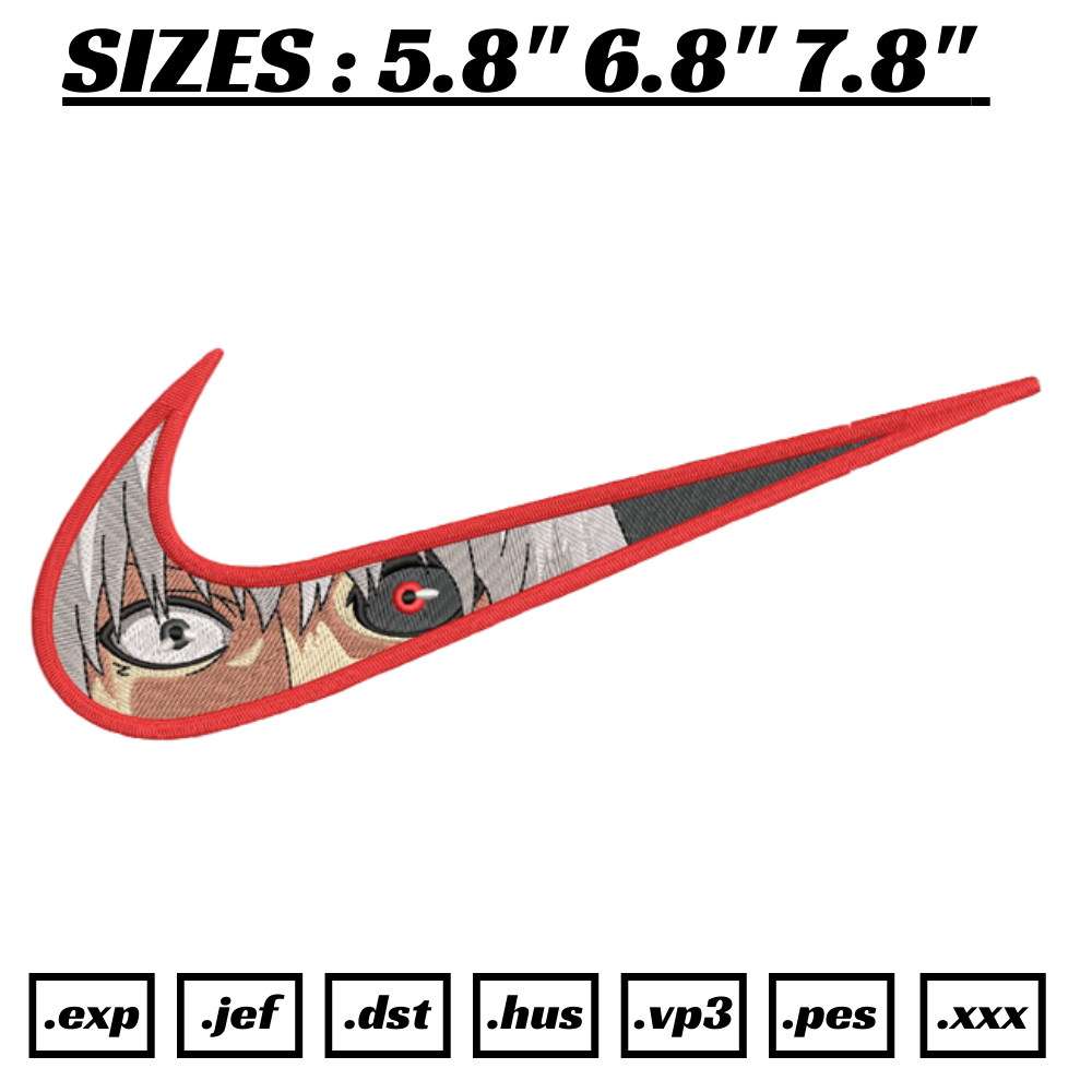 Nike Ken Kaneki Embroidery Design File, Tokyo Ghoul Anime Em | Inspire ...