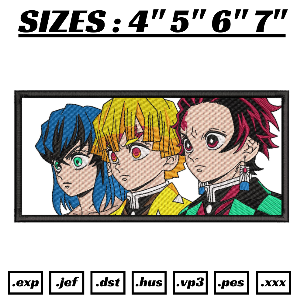 Demon Slayer Gang Box Embroidery Design, Demon Slayer Downlo - Inspire ...