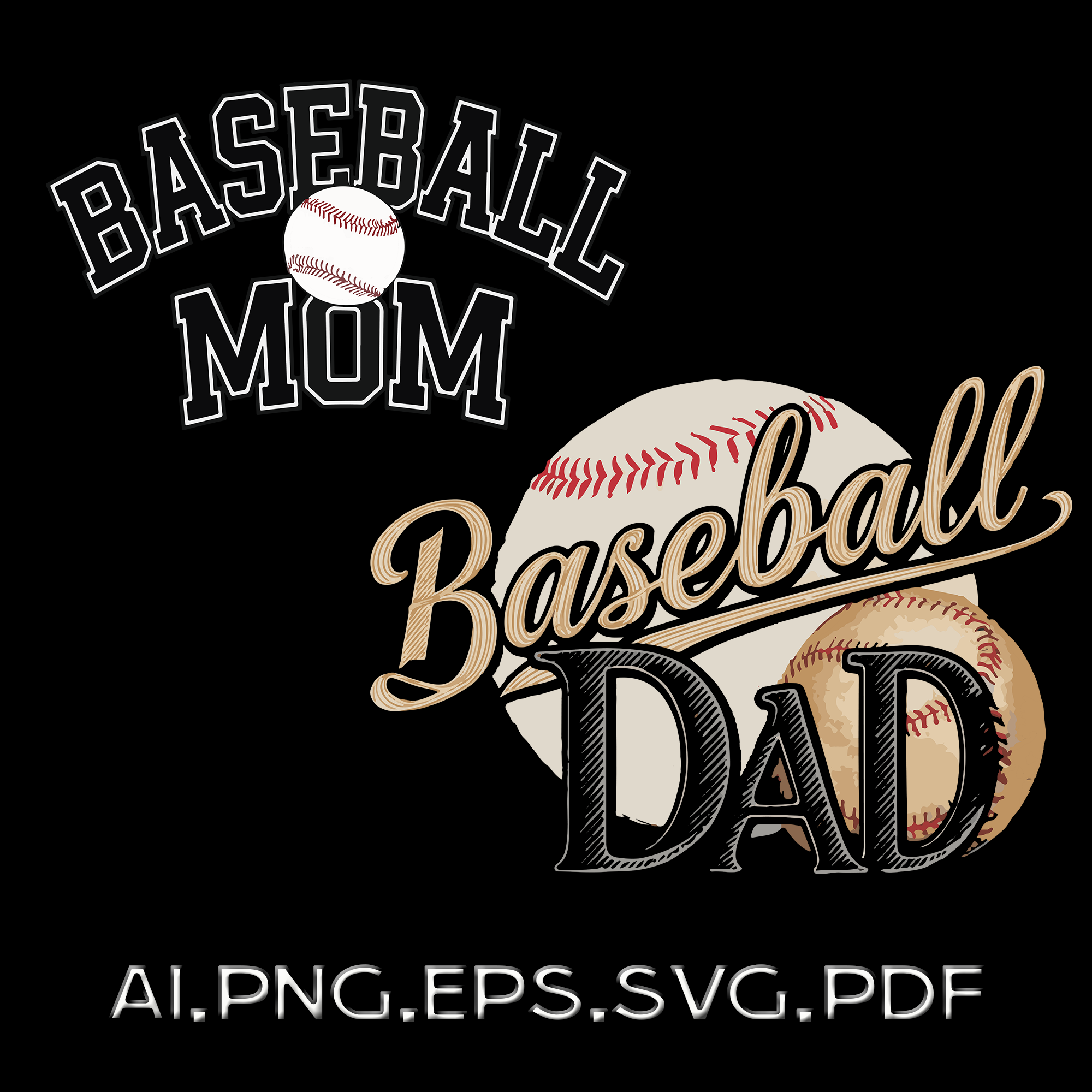 BASEBALL MOM/BASEBALL DAD DIGITAL FILE AI.PNG.EPS.PDF.SVG FI | Inspire ...
