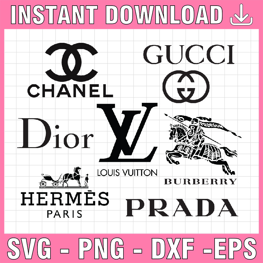 Logo Brand Bundle svg Louis Vuitton svg, Chanel svg, Burberr - Inspire ...