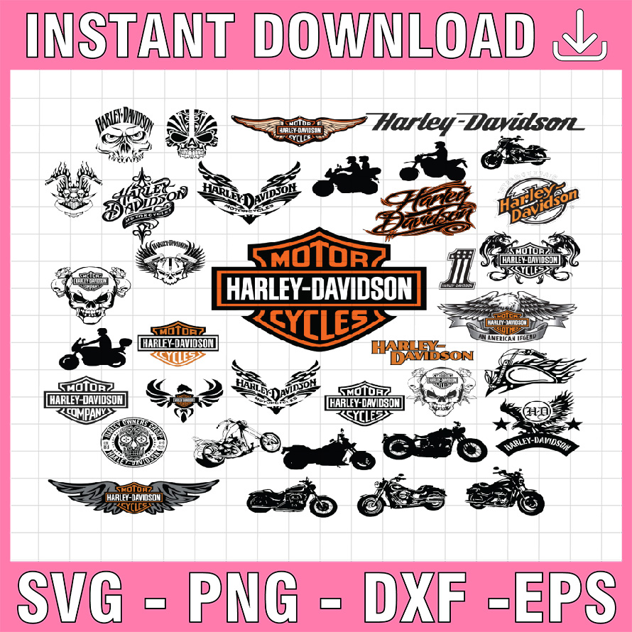 Harley Davidson Bundle svg,png,dxf,harley davidson logo svg, | Inspire ...