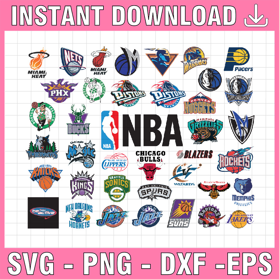 NBA Logo Bundle SVG, Nba Svg, Basketball svg, Png, Svg, Jpg, | Inspire ...