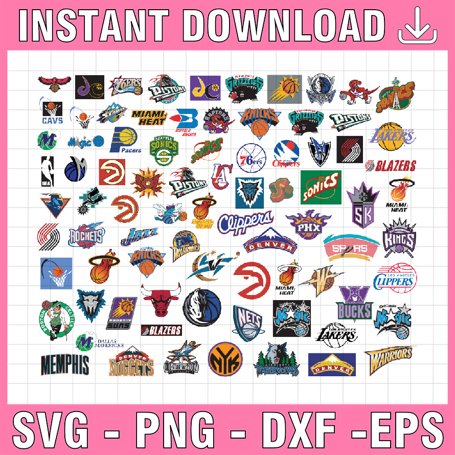 NBA Logo Bundle SVG, Nba Svg, Basketball svg, Png, Svg, Jpg, | Inspire ...