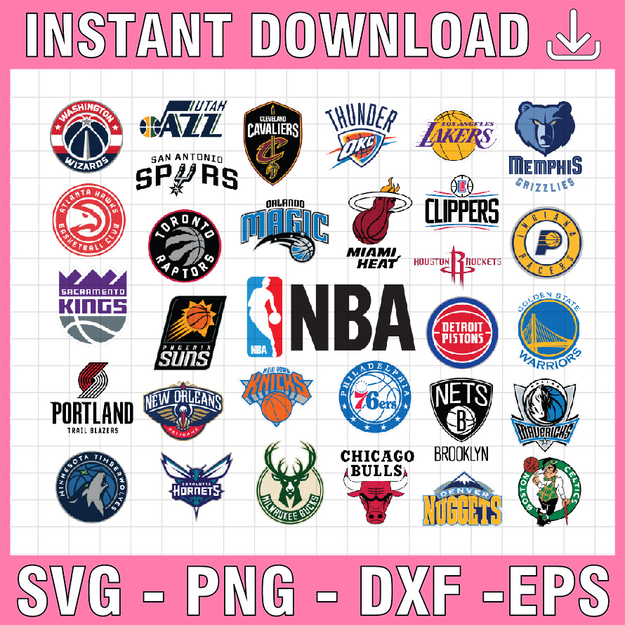 NBA Logo Bundle SVG, Nba Svg, Basketball svg, Png, Svg, Jpg, - Inspire ...